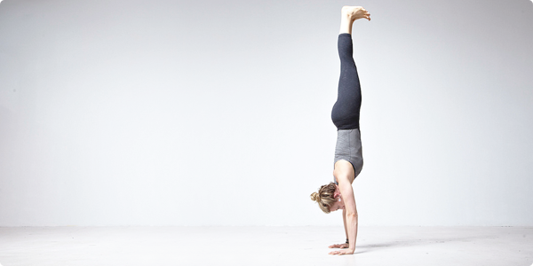 How to Kick Up To Handstand With A Bolster – b, halfmoon