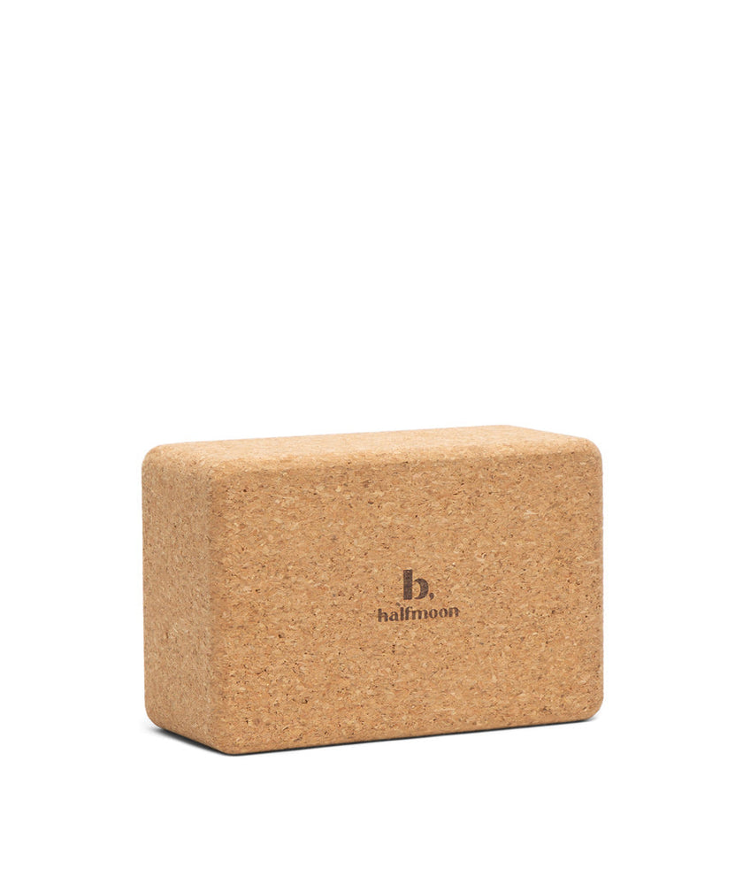cork block 4" yoga block - larger & supportive – b, halfmoon